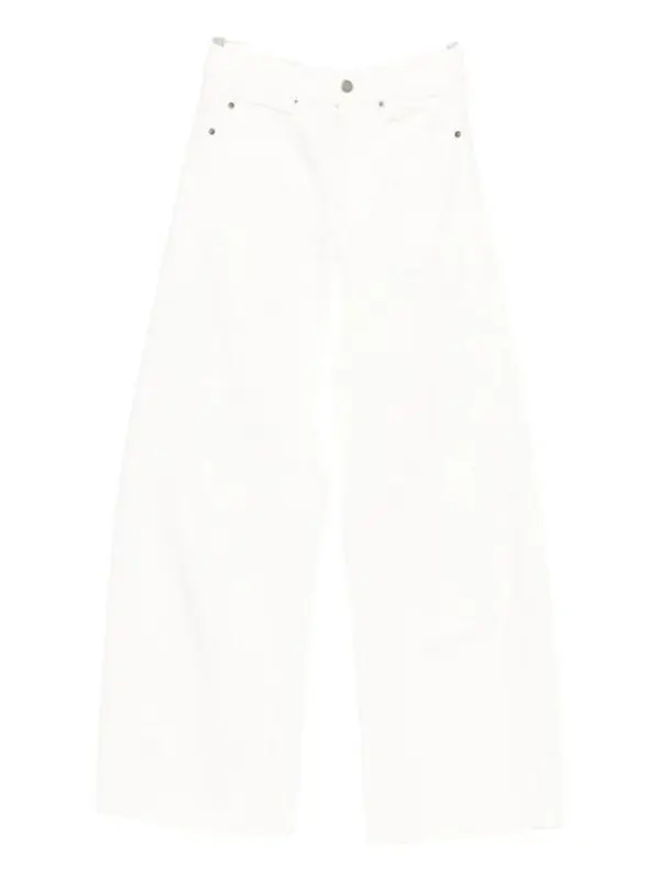 Soeur Wide-leg Jeans With Belt Loops - White