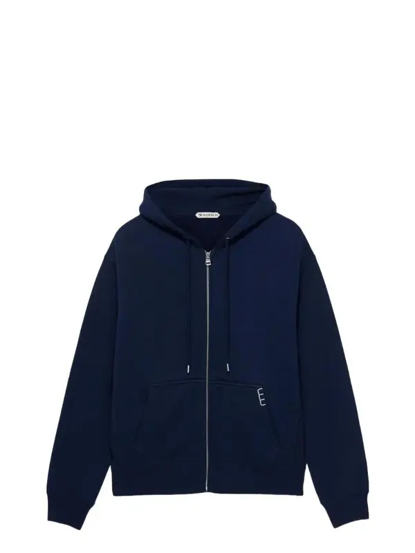 J.W.ANDERSON Cotton Zip-up Hoodie - Navy Blue