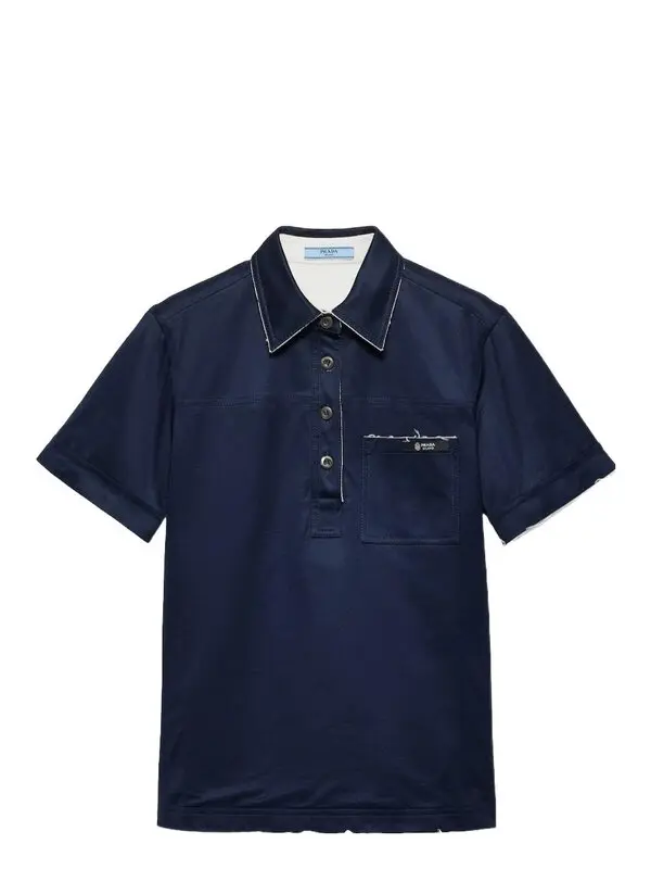 Prada Short-sleeved Polo Shirt - Navy