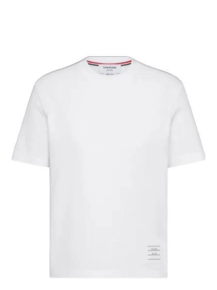 Thom Browne 4-bar Stripe Detail T-shirt - White