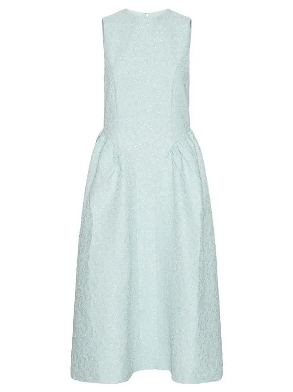 ROTATE BY BIRGER CHRISTENSEN Floral Embossed Sleeveless Dress - Light Blue