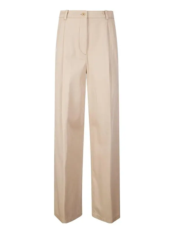 A.p.c. High-waist Wide-leg Pleated Pants - Beige