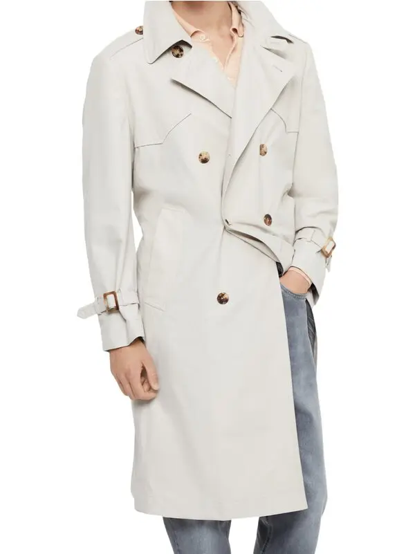 Brunello Cucinelli Water-resistant Trench Coat - Cold Beige