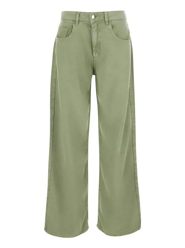 ICON DENIM LOS ANGELES High Waist Five-pocket Jeans - Green