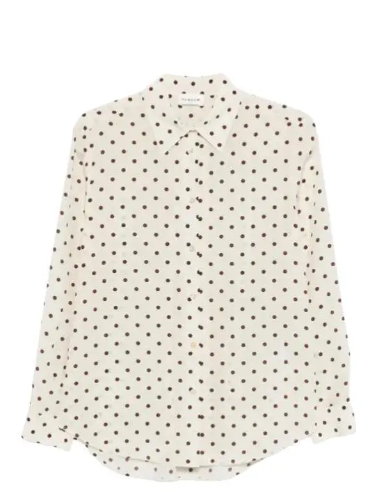 P.a.r.o.s.h Polka Dot Long-sleeve Shirt - White