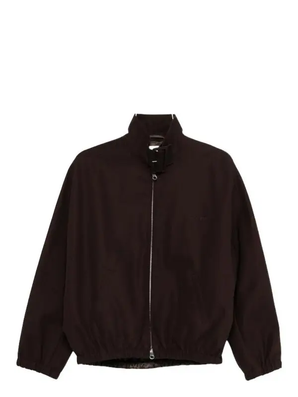 COURREGES Courrèges Zip-up Jacket With Stand Collar And Buckle Detail - Black