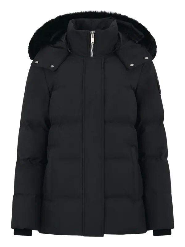 Moose Knuckles Hooded Puffer Jacket - Black