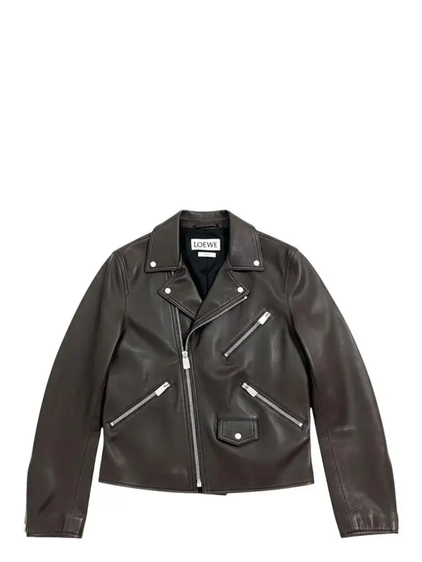 Loewe Nappa Leather Biker Jacket - Black