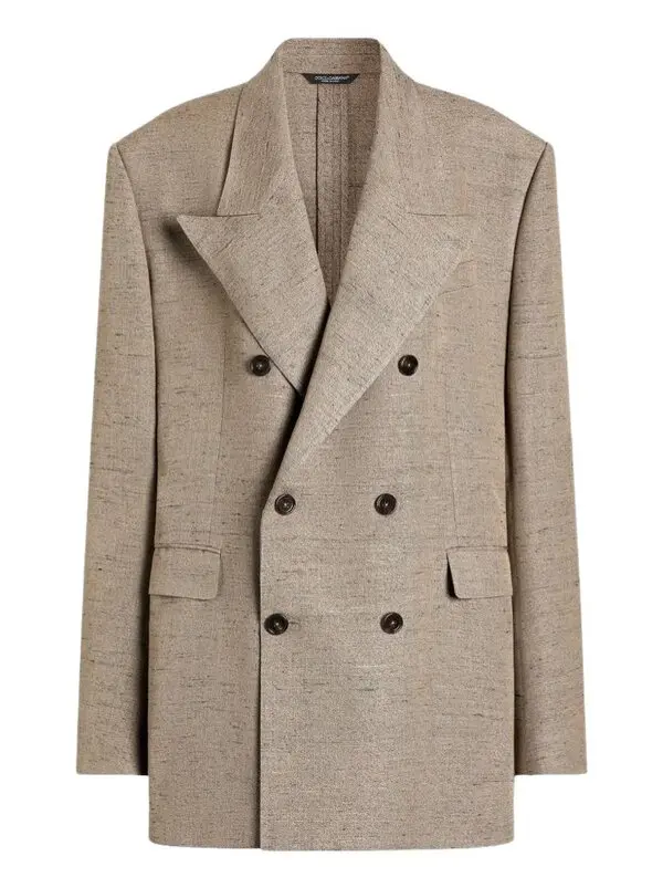 Dolce & Gabbana Double-breasted Oversized Blazer - Nude