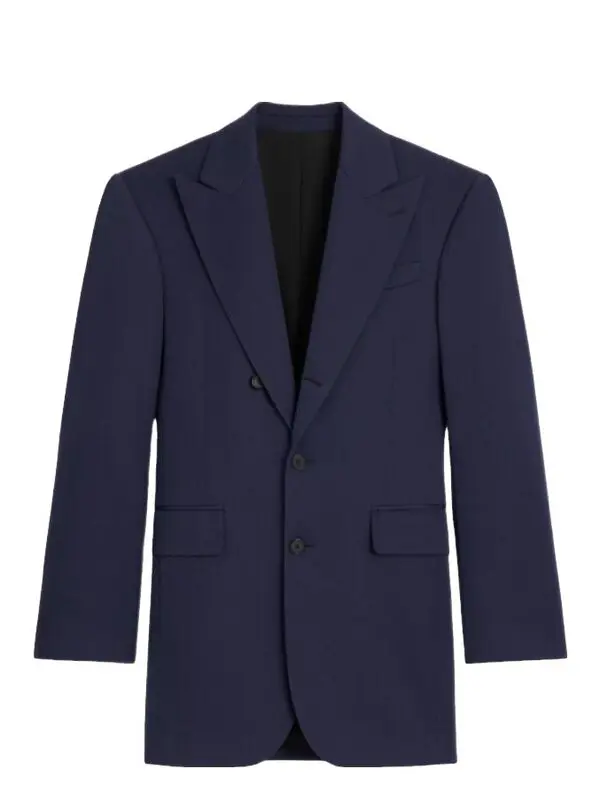 Celine Diagonal Wool Blazer - Black