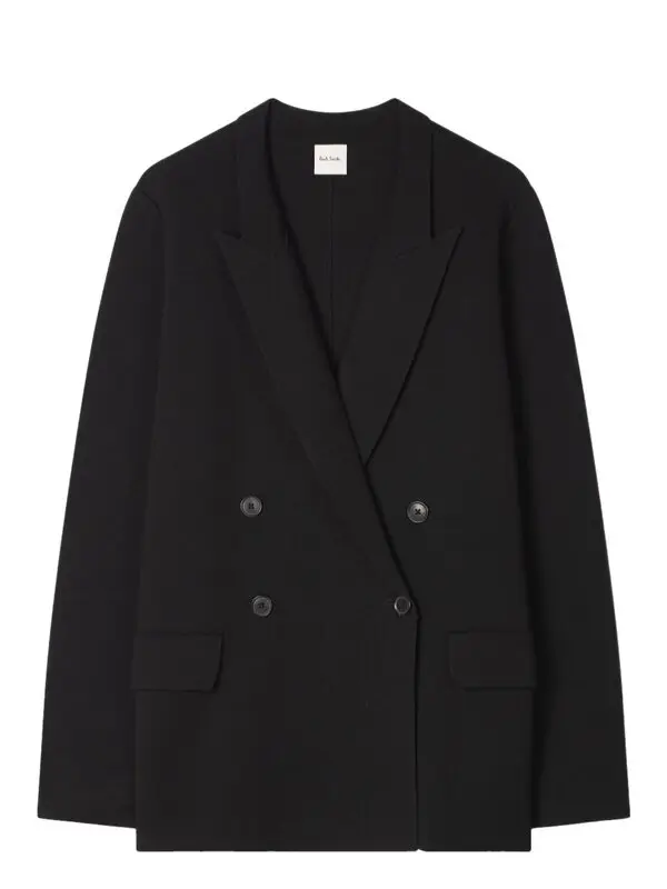 Paul Smith Double-breasted Tailored Blazer With Notched Lapel - Black