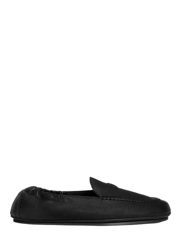 Celine Adam Loafer In Goatskin - Black