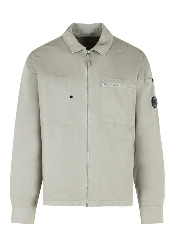 C.P. COMPANY Zip Pocket Lens Jacket - Beige