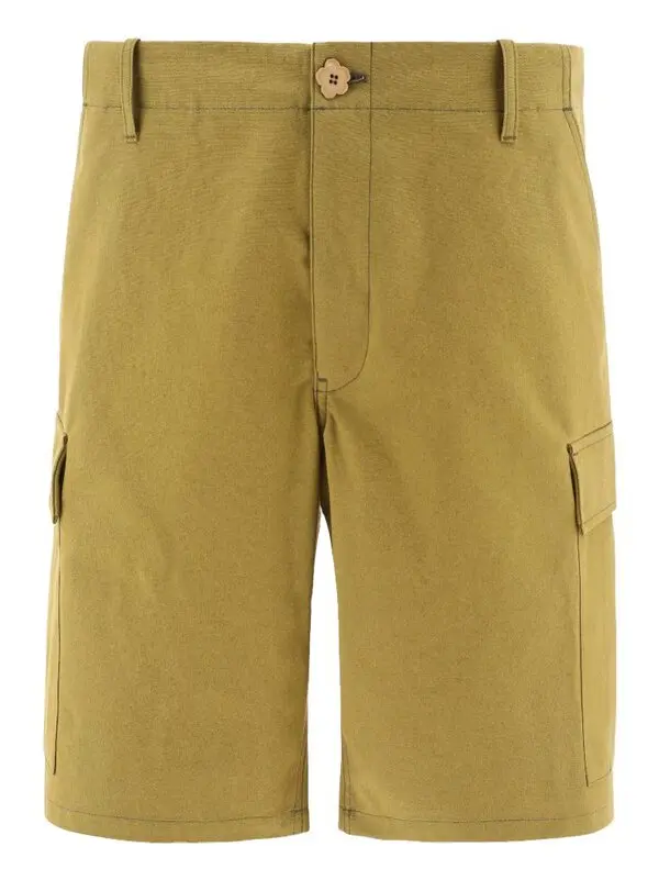 Kenzo Knee-length Cargo Shorts - Green