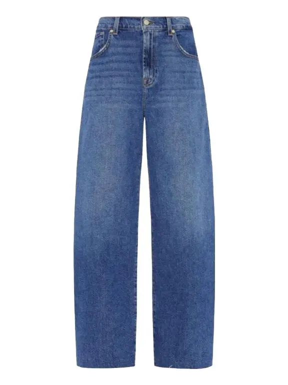 7 For All Mankind High-rise Wide-leg Jeans - Blue