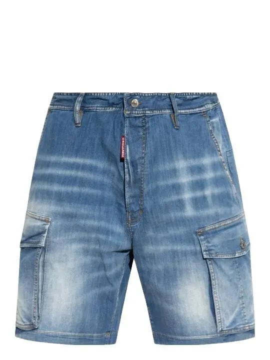 Dsquared2 Cargo Denim Shorts - Blue