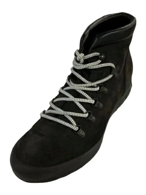 Emporio Armani High-top Casual Sneakers With Logo Detail - Black