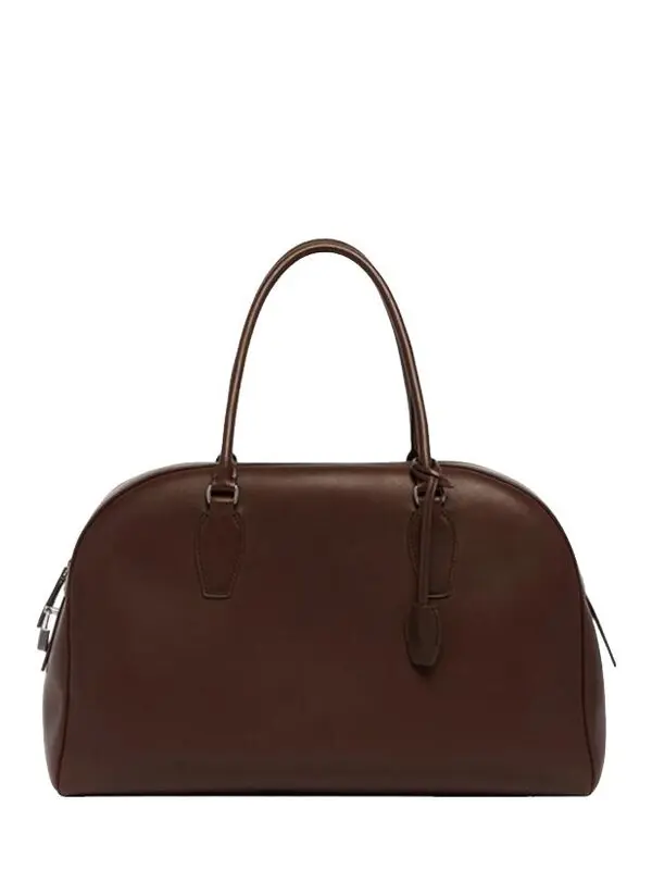 THE ROW Top Handle Bag - Dark Brown