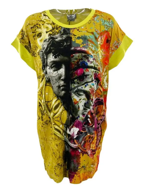 Just Cavalli Portrait Printed T-shirt - Multicolor