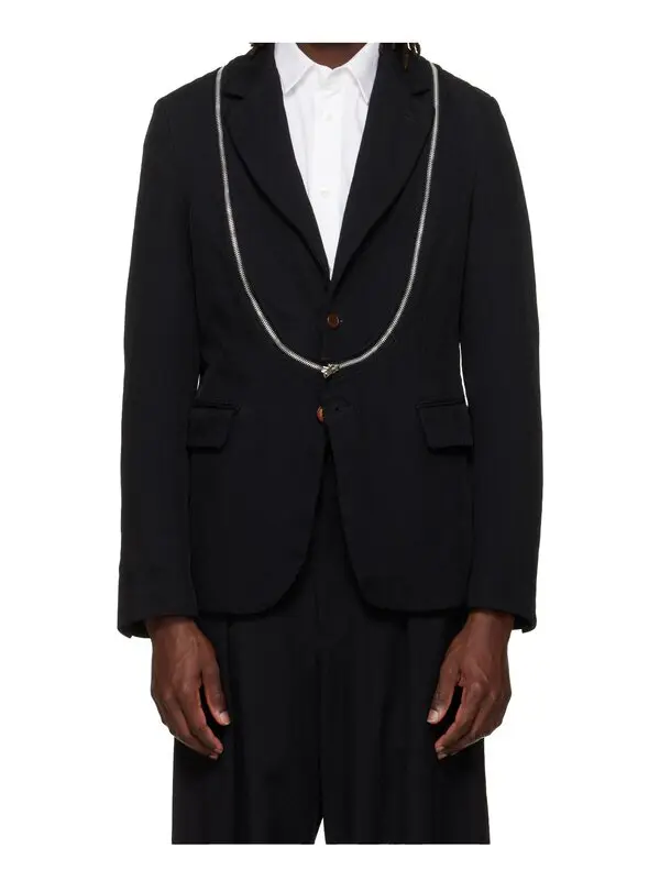 Comme Des Garçons Tailored Zipped Jacket - Black