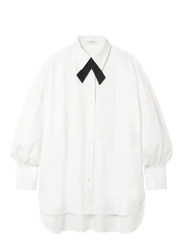 JOSEPH Ferrus Tie-detail Shirt - White