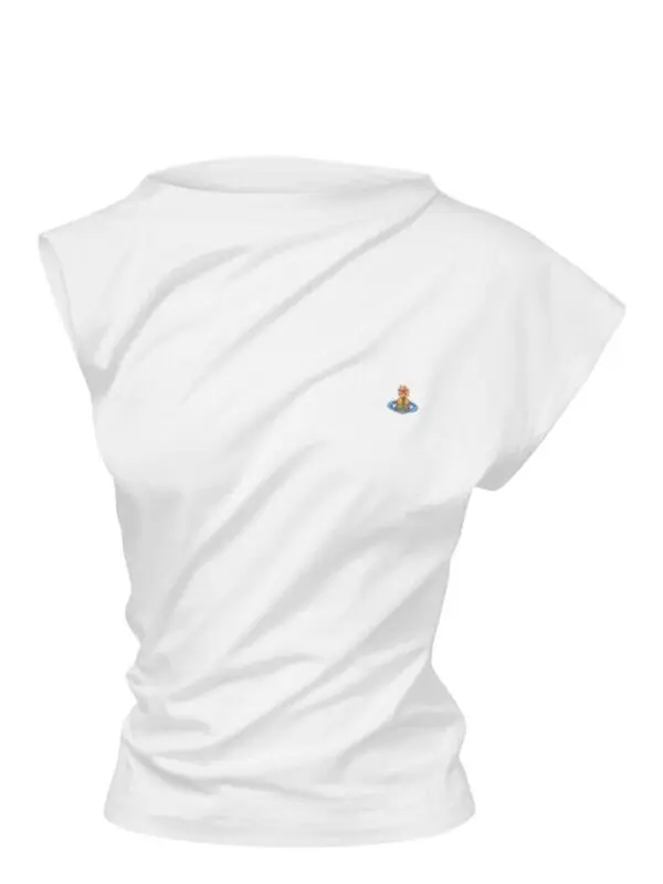 VIVIENNE WESTWOOD Asymmetrical Draped Top - White