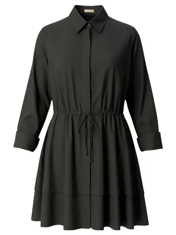 Alaïa Long Sleeve Tiered Dress - Black