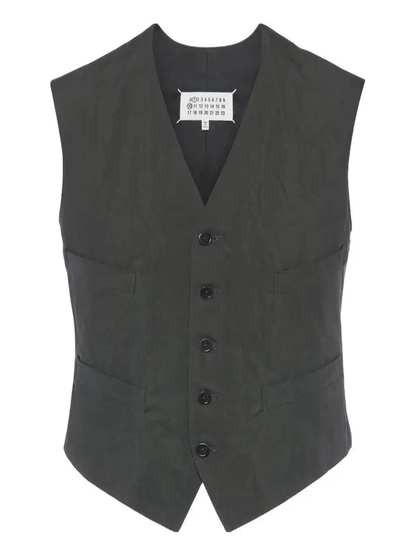 MAISON MARGIELA Buttoned Vest Jacket - Dark Grey