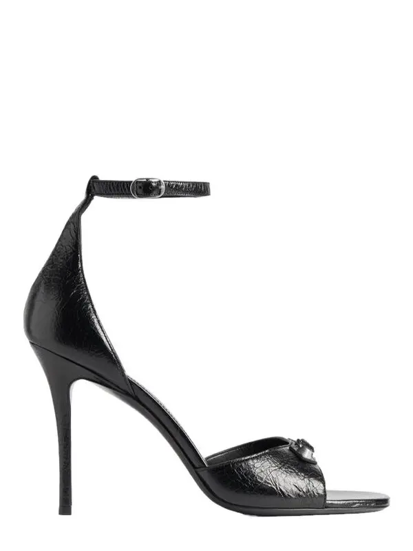 Balenciaga City Up Ankle-strap Heeled Sandals - Black