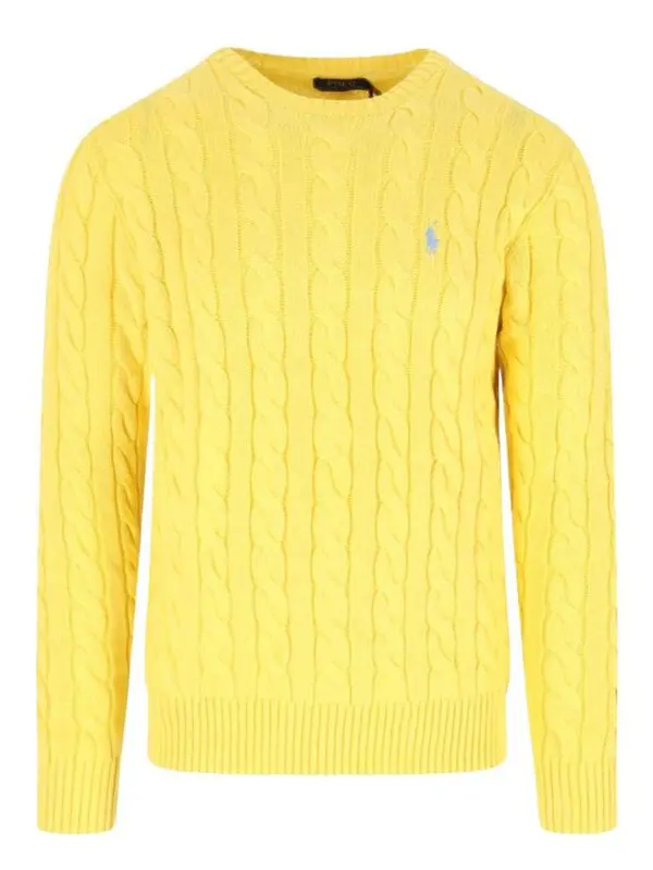 Polo Ralph Lauren Cable Knit Crewneck Sweater - Yellow