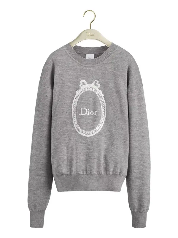 Dior Médaillon Embroidered Sweater - Grey