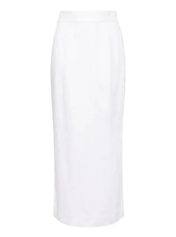 Posse Elastic Waist Maxi Skirt - White
