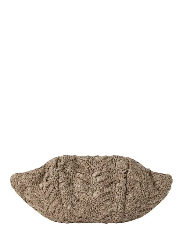 Brunello Cucinelli Crochet-panel Cross Body Bag - Light Brown