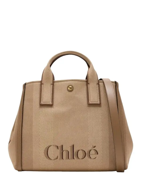 Chloé Carry Logo Detailed Tote Bag - Brown