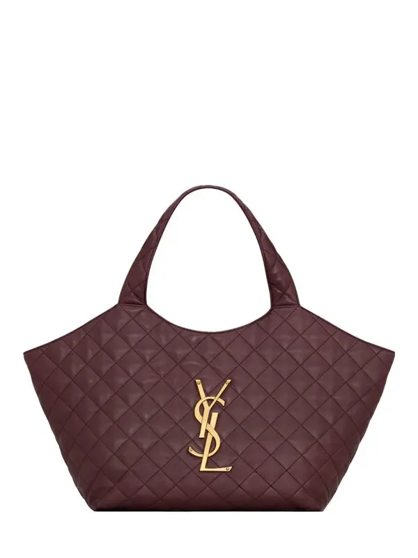 Saint Laurent Icare Quilted Medium Tote Bag - Red