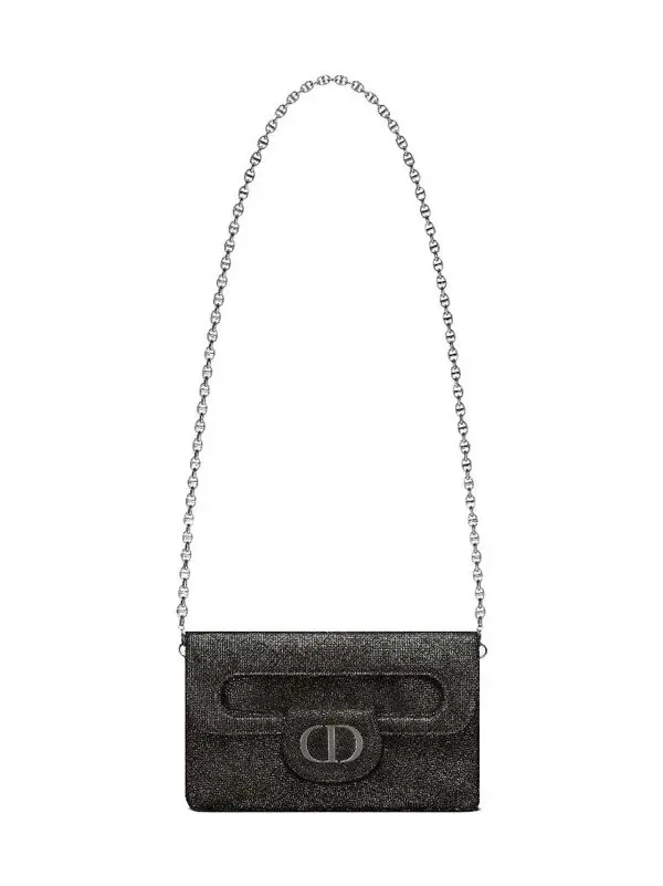 Dior Medium Double Shoulder Bag - Black