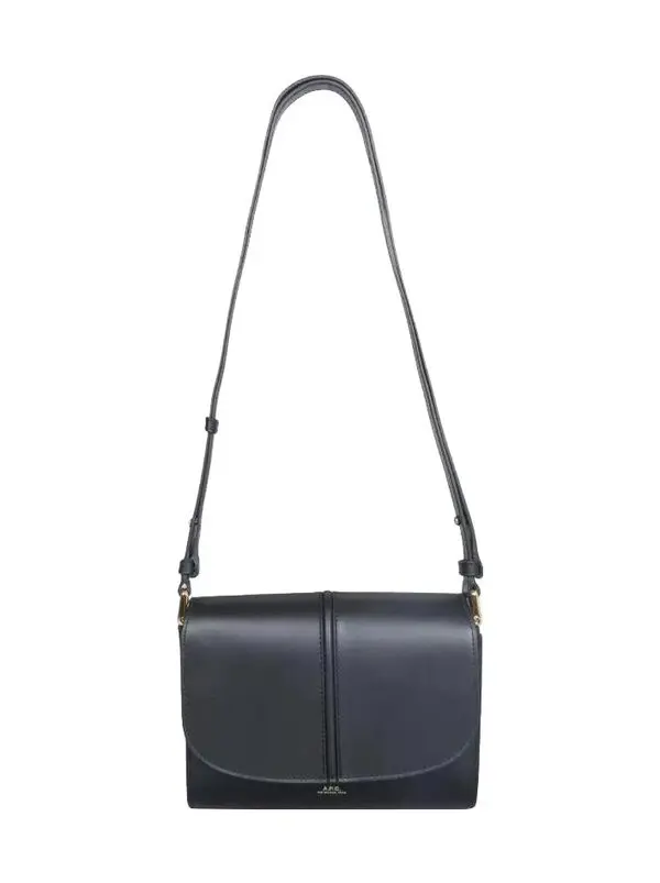 A.p.c. Calf Leather Crossbody Bag - Black