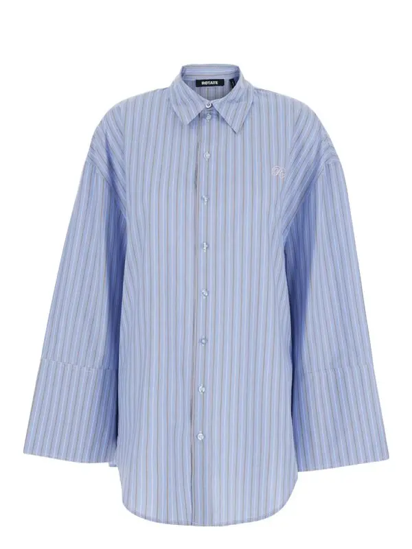 ROTATE BY BIRGER CHRISTENSEN Oversized Pinstriped Shirt - Blue