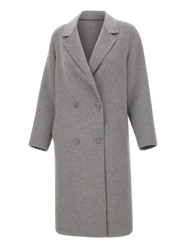 KAOS Oversized Double-breasted Coat - Gray