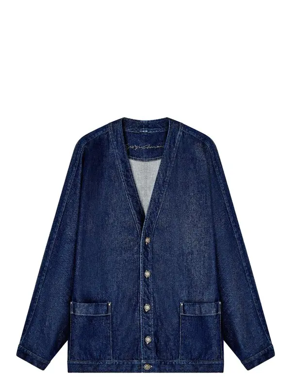 Giorgio Armani Denim Jacket With Front Pockets - Denim Blu
