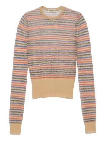 J.W.ANDERSON Striped Pattern Long Sleeve Sweater - Burgundy