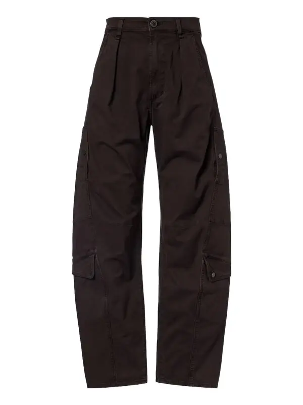 Citizens Of Humanity Flight Cotton-blend Barrel-leg Pants - Brown