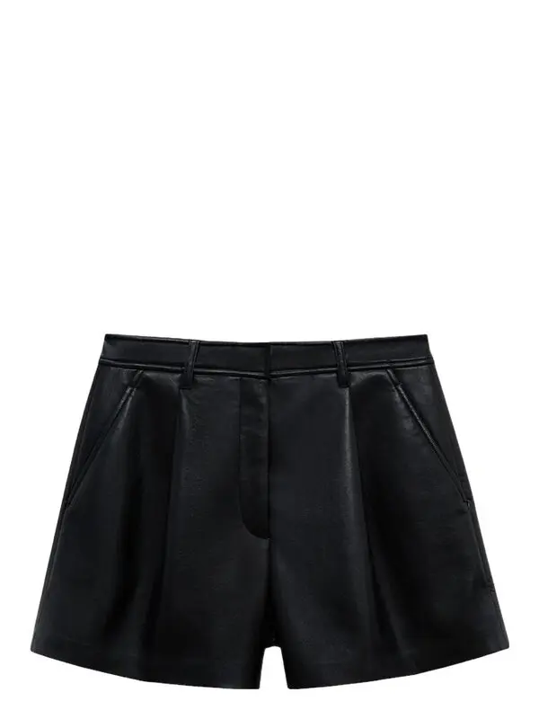 ANINE BING Trent Wide-leg Shorts - Black