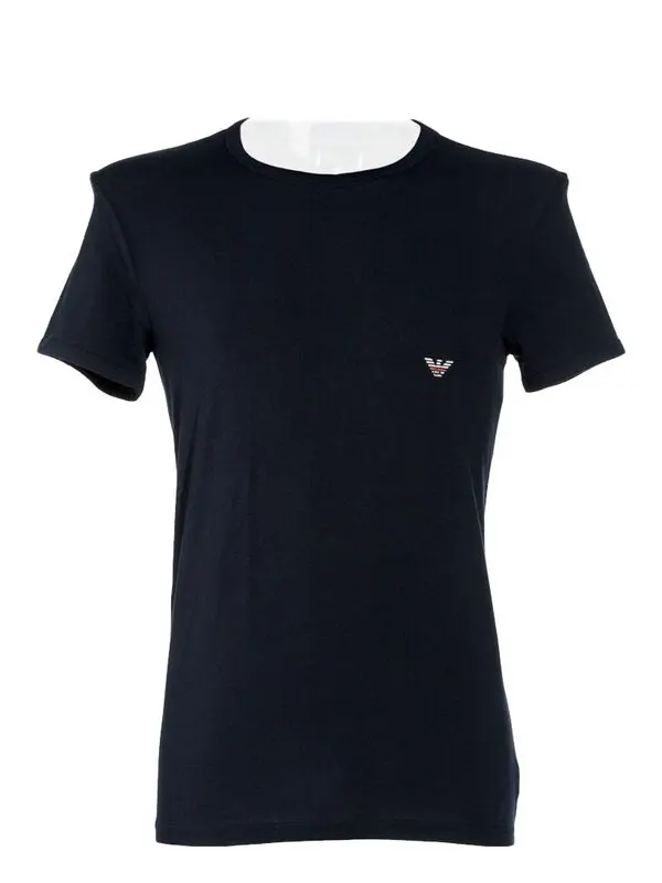 Emporio Armani Logo Printed T-shirt - Black