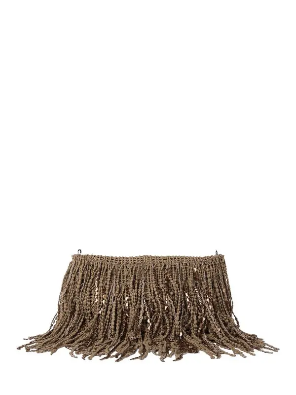 Brunello Cucinelli Fringed Shoulder Bag - Walnut Color