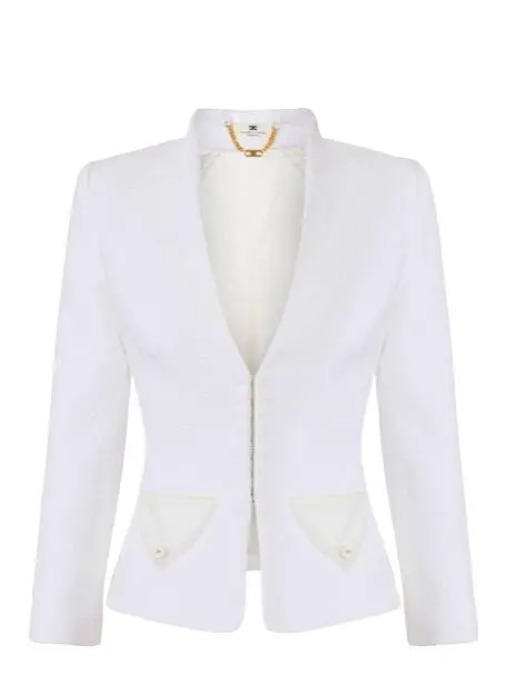 Elisabetta Franchi Fitted Blazer - Ivory