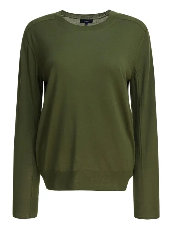 Soeur V-neck Long Sleeve Sweater - Green