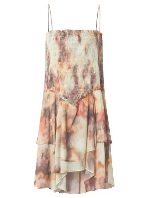 Isabel Marant Étoile Anka Asymmetric Hem Mini Dress - Beige
