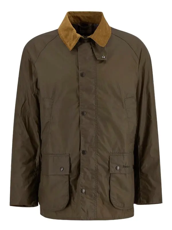 Barbour Lightweight Ashby Waxed Jacket With Corduroy Collar - Beech