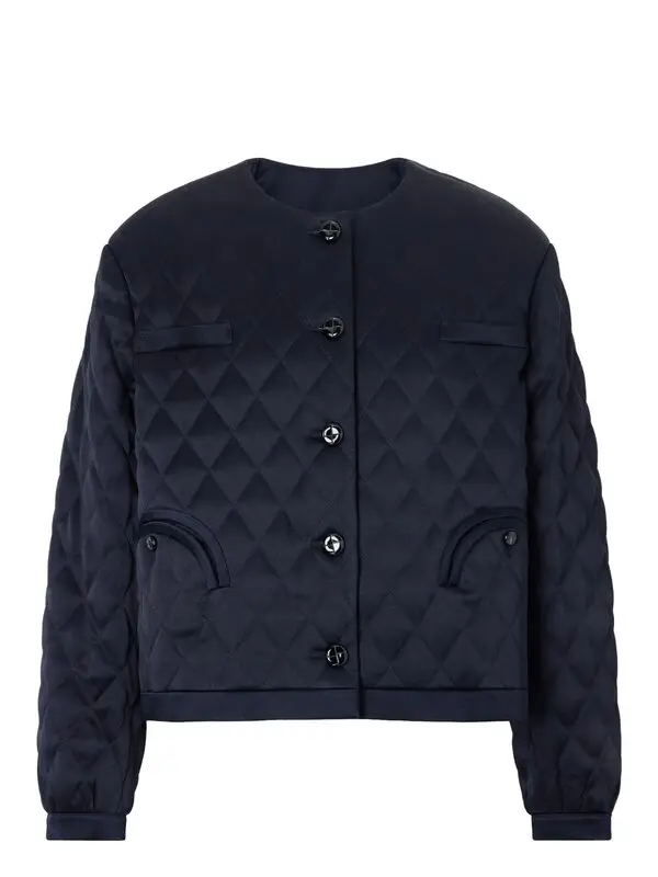 BLAZÉ MILANO Gliss Quilted Jacket - Navy Blue